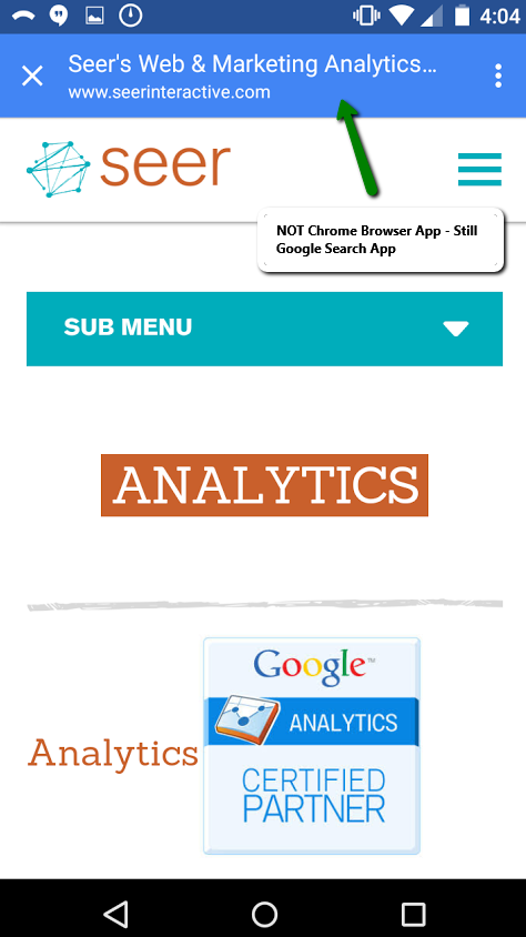 Android Google Search App Appearing as Referral Source in GA