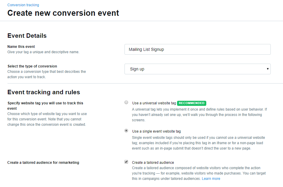 Measure Your Twitter Campaigns with Conversion Tracking